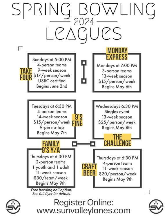Adult Leagues | Sun Valley Lanes & Games
